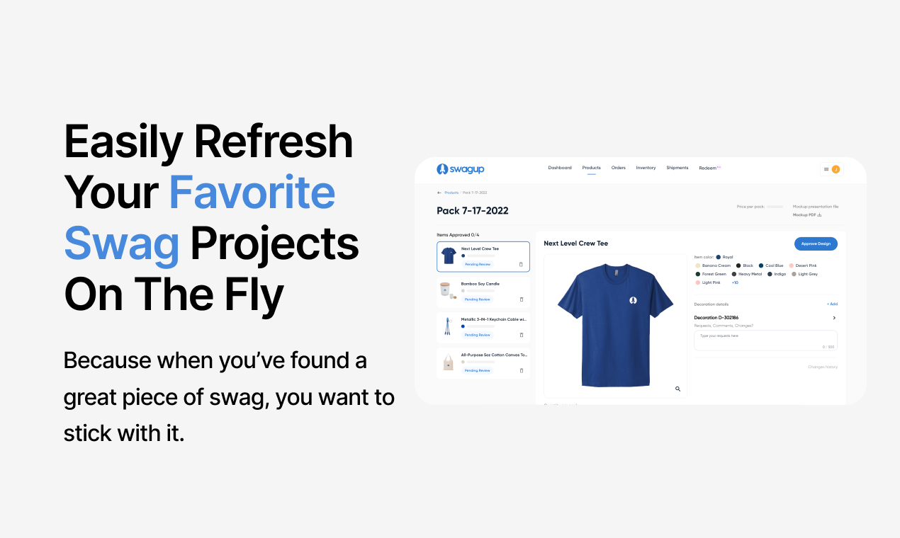 SwagUp - Introducing Products Tab – Your Personalized Swag Mood Board ...