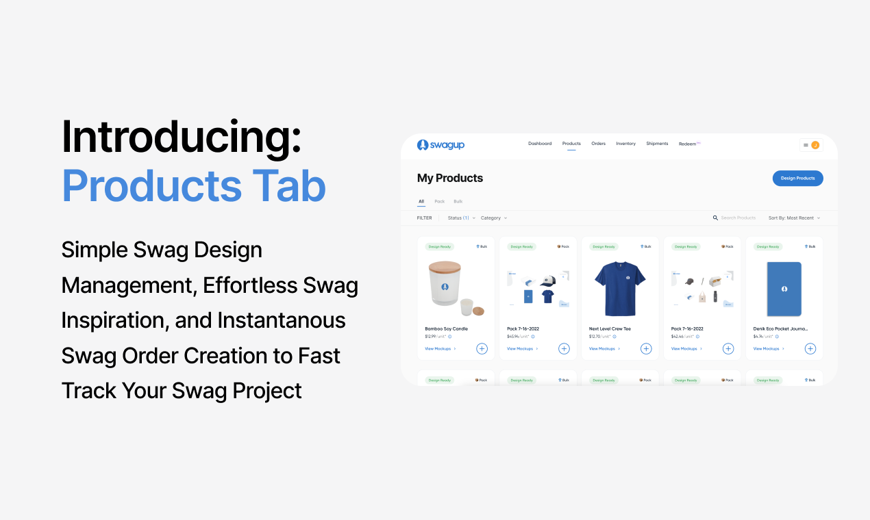 SwagUp - Introducing Products Tab – Your Personalized Swag Mood Board ...